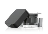 China Cosmetic Airless Pump Bottle Lotion Bottle Cream Jar Sets Square Bottles For Make Up for sale
