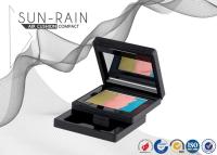 China Black Suqare Double Air Cushion Compact Case Empty BB Cushion Case Container SF0803 for sale