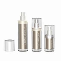 China PMMA double wall thick airless bottle squeeze pump 15ml 30ml 50ml for sale