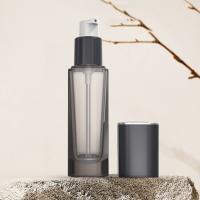 China Empty 30ml Frosted Glass Face Oil Serum Bottle Packaging 30ml Glass Pump Cosmetic Serum Oil Dropper Bottle for sale