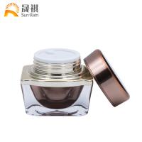 China Square 	Plastic Cosmetic Jars Bottle Clear Cosmetic Container For Face Cream SR2351 for sale