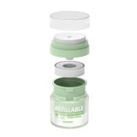China Customized Empty PET Material Refillable Airless Cosmetic Jar With Inner Recyclable PP Bottle for sale