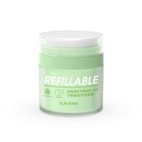 China Customized Empty PET Material Refillable Airless Cosmetic Jar With Inner Recyclable PP Bottle for sale