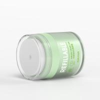 China Customized Empty PET Material Refillable Airless Cosmetic Jar With Inner Recyclable PP Bottle for sale