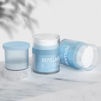 China Customized Empty PET Body Cream Bottle Container PP Material Refillable Airless Cosmetic Bottle for sale