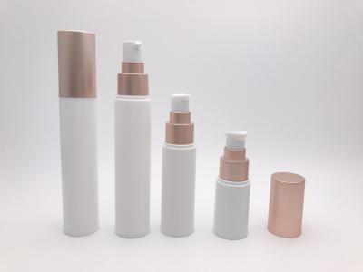 China Plastic Airless Pump Bottle 30ml 50ml Metal Plating Lotion Cream Packaging SR2103 for sale