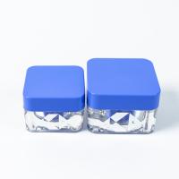 China Double Walled Empty 30g 50g Acrylic Square Face Cream Jar with Professional Printing for sale