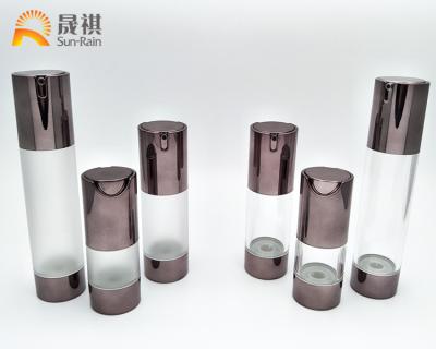 China 15ml 30ml 50ml Lotion Airless Pump Bottle UV AS Empty Bottle For Cream for sale