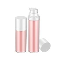 China 30ml 50ml Pump PET Packaging Cosmetic Replaceable Refillable PET Double Wall Face Cream Bottle for sale