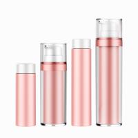 China 30ml 50ml Pump PET Packaging Cosmetic Replaceable Refillable PET Double Wall Face Cream Bottle for sale