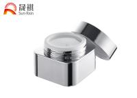 China Custom silver aluminum PMMA cream jar packaging 50g for cosmetic container SR2308B for sale