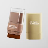 China Factory Direct Can Customize Color Foundation Stick All Plastic Oval Shape Deodorant Bottle With A Brush for sale