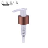 China PP Material Plastic Lotion Dispenser Pump Ribbed Smooth Aluminum 1.2cc SR-303 for sale