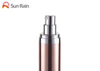 China Luxury Petg  Airless Lotion Pump Bottles 30ml 50ml Round Shape For Skin Care for sale