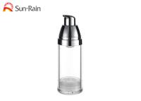 China Clear Airless Pump Bottle Cosmetic Face Cream Containers 30ml 50ml Capacity for sale