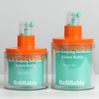 China Refillable Fresh-Keeping 30ml 50ml Airless Pump Bottle for Cosmetic Cream with Hot Stamping and Customized Color for sale