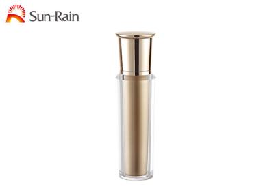 China MS Plastic Empty Lotion Bottle Packaging With Gold Lid 80ML Capacity for sale