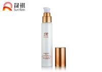 China White Airless Pump Bottle Pressing Rose Gold Cap Liquid Foundation Pump Bottle for sale