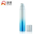 China Plastic Pump Dispenser Bottle Foundation Pump Bottle Round Shape Blue SR2107B for sale
