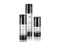 China AS Material Black Airless Pump Bottle For Personal Care Cream SR-2108G for sale