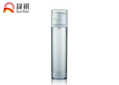 China 50ml 120ml 180ml Airless Pump Cosmetic Packaging White Round Shape for sale
