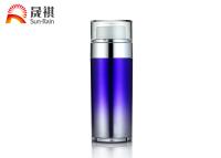 China SR2151B Airless Cosmetic Bottles , Purple Double Deck Airless Lotion Pump Bottles for sale