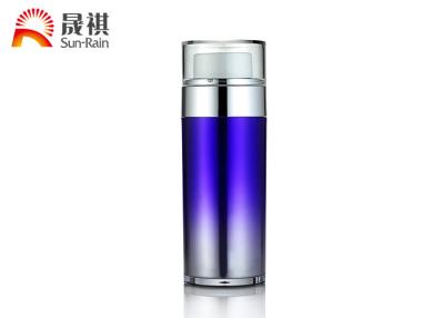 China SR2151B Airless Cosmetic Bottles , Purple Double Deck Airless Lotion Pump Bottles for sale