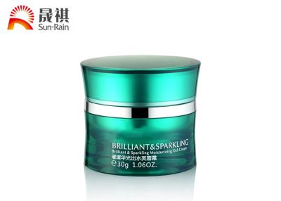 China Acrylic Green 50g Lotion Bottle Empty Cream Jar Cosmetic Packaging Set Bottle 120ml for sale