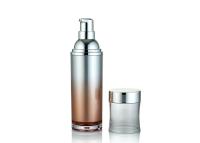 China PETG Material Orange Cosmetic Lotion Container SR2219 PE Inner 100ml /120ml for sale