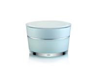 China Silver Round Plastic Cosmetic Jars SR-2303A PMMA Material For Cosmetic Skincare for sale