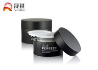 China Luxury round black double wall PMMA cosmetics cream jars 50g SR2316 for sale