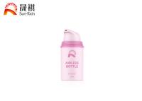 China Custom pink round PP plastic airless lotion bottle 15ml 30ml 50ml for sale