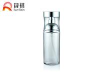 China Empty round transparent cosmetic bottles and jars set 100ml 120ml 50g for sale