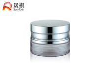 China Empty round transparent cosmetic bottles and jars set 100ml 120ml 50g for sale