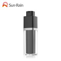 China 30ml 50ml rotate cosmetic empty black airless lotion pump bottles for sale
