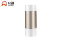 China Empty AS 50g PET Bottle Container Round Deodorant Bottle With Sponge Brush for sale