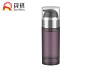 China PETG purple airless pump cosmetic bottle packaging with MS lid for sale