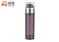 China PETG purple airless pump cosmetic bottle packaging with MS lid for sale