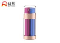 China Dual oval airless bottle petg double squeeze cosmetic packaging for sale