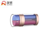 China Dual oval airless bottle petg double squeeze cosmetic packaging for sale