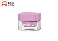 China Double Walled Empty Transparent Acrylic Square Face Cream Jar 50g for sale