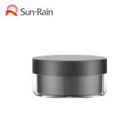 China Luxury Clear Black Round Double Walled 100g Cosmetic Jars Bulk for sale