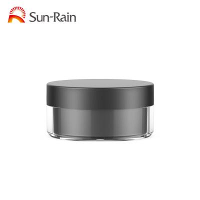 China Luxury Clear Black Round Double Walled 100g Cosmetic Jars Bulk for sale