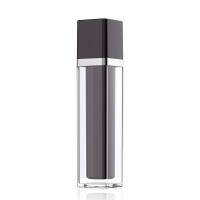 China Square Black Acrylic Clear Airless Pump Bottles Bulk And Jar for sale