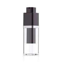 China Square Black Acrylic Clear Airless Pump Bottles Bulk And Jar for sale
