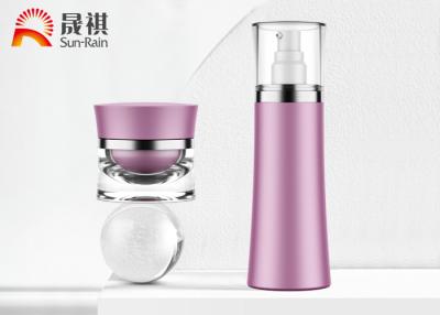 China Cosmetic Pump EDM Face Lotion Bottle And Cream Jar Acrylic Double Wall Waist for sale