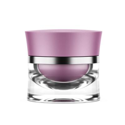 China PMMA Waist Clear Plastic 50G Cosmetic Jars With Lids Double Wall for sale