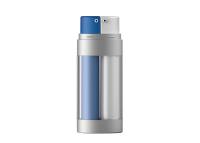 China Oval Acrylic 30ml Double Tube Airless Bottle With Dispenser Pump for sale