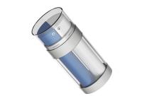 China Oval Acrylic 30ml Double Tube Airless Bottle With Dispenser Pump for sale