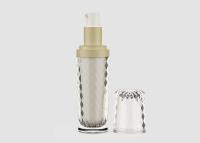 China 15ml 30ml Empty Diamond Acrylic Transparent Lotion Cream Bottle And Jar for sale